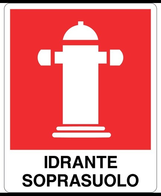 Cartello con scritta 'idrante soprasuolo' - SEG 20170