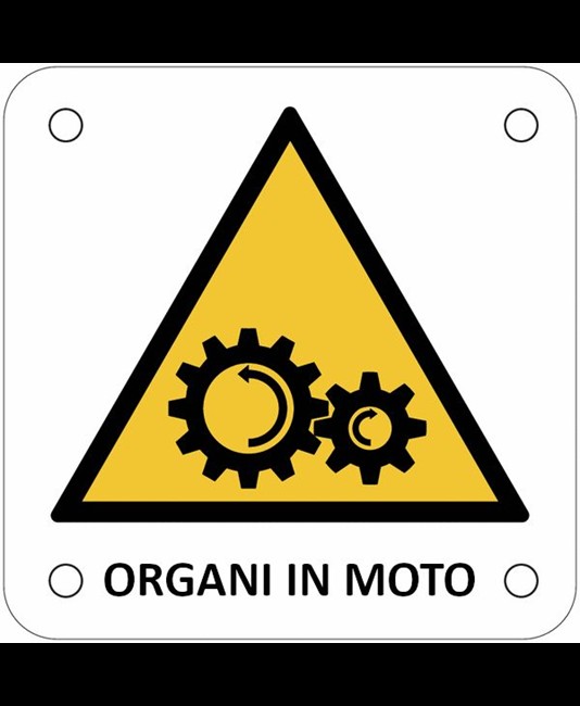Cartello di pericolo 'organi in moto' - SEG 402001