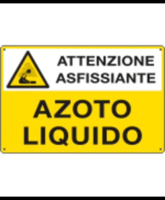 Cartello 'azoto liquido attenzione asfissiante' - SEG E2768